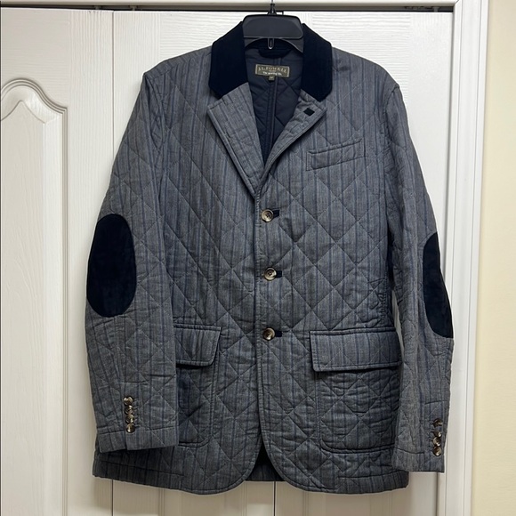 J. l. powell | Jackets & Coats | J L Powell Quilted Gray And Blue ...